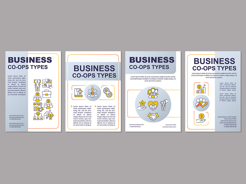 Business co-ops types grey brochure template by bsd studio ~ EpicPxls