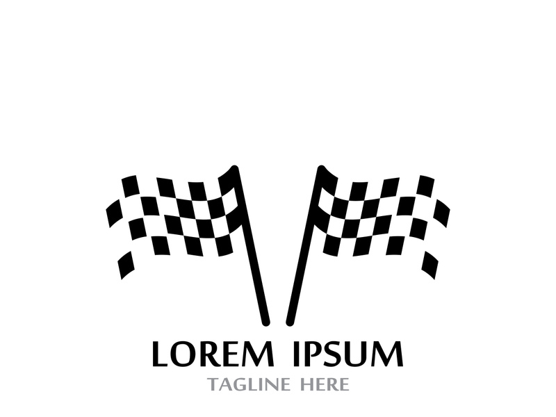 Creative and modern racing flag logo design. by Ijum13719 ~ EpicPxls