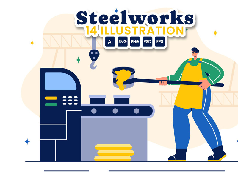 14 Steelworks Illustration by denayuneep ~ EpicPxls