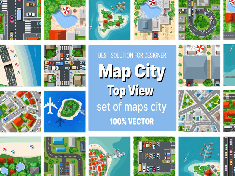 A set of maps top view by Alex Zel ~ EpicPxls