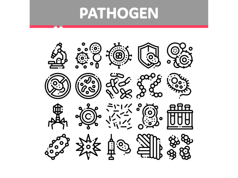 Pathogen Elements Vector Sign Icons Set by Pikepicture ~ EpicPxls