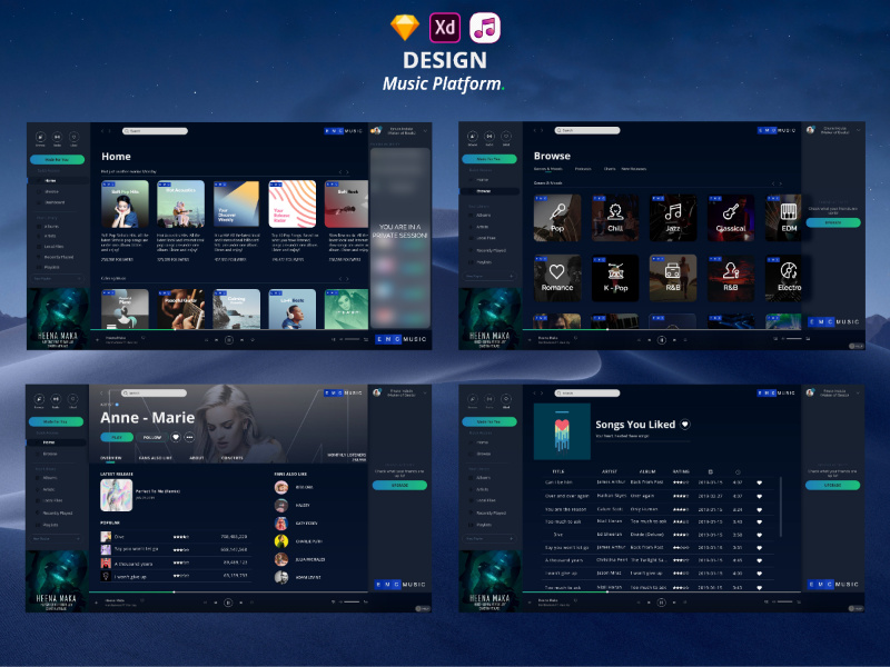 Music Player Layout by Enura UIs ~ EpicPxls