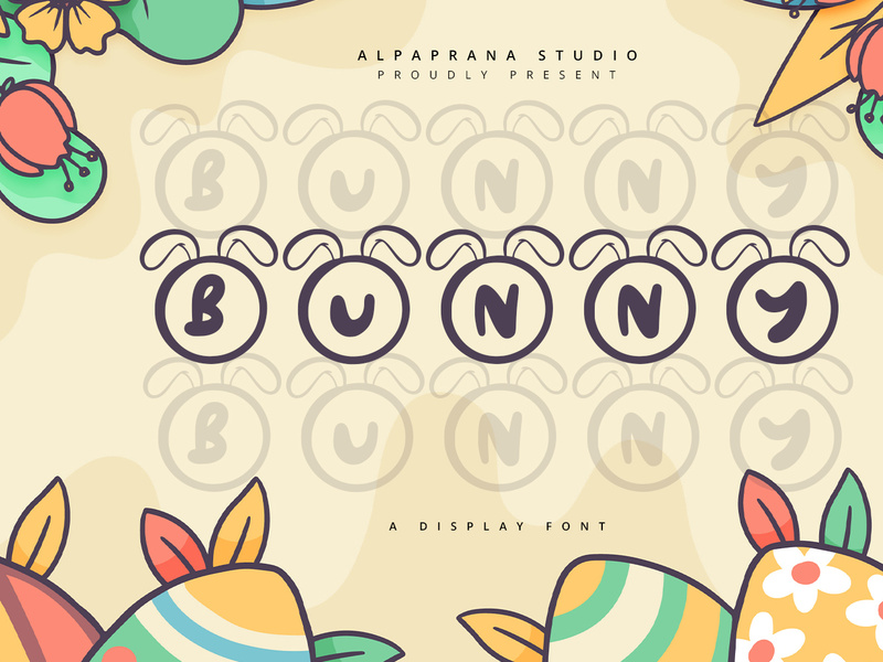 Bunny - Cute Display Font by Alpaprana Studio ~ EpicPxls