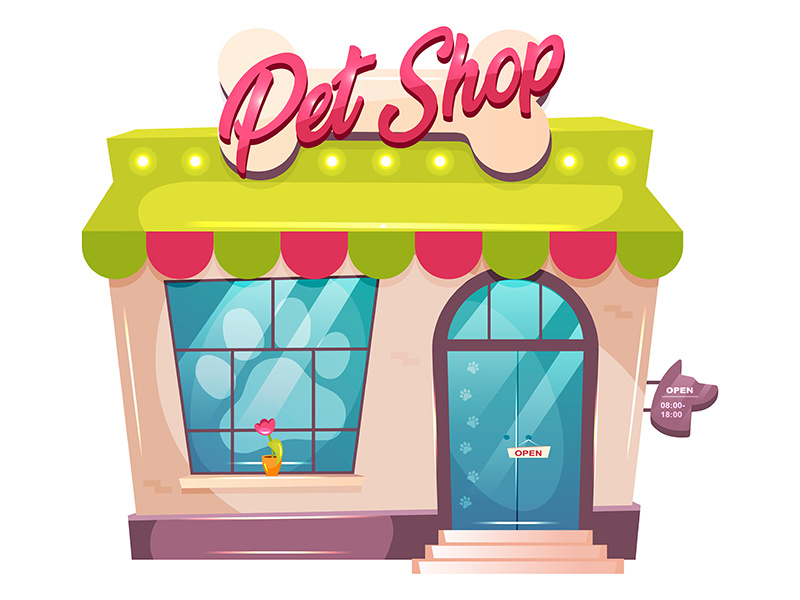 Pet shop cartoon vector illustration by The Img ~ EpicPxls