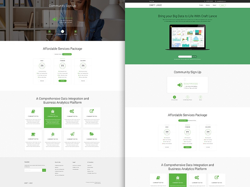 Craft Lance Landing Template by Moin Khan ~ EpicPxls