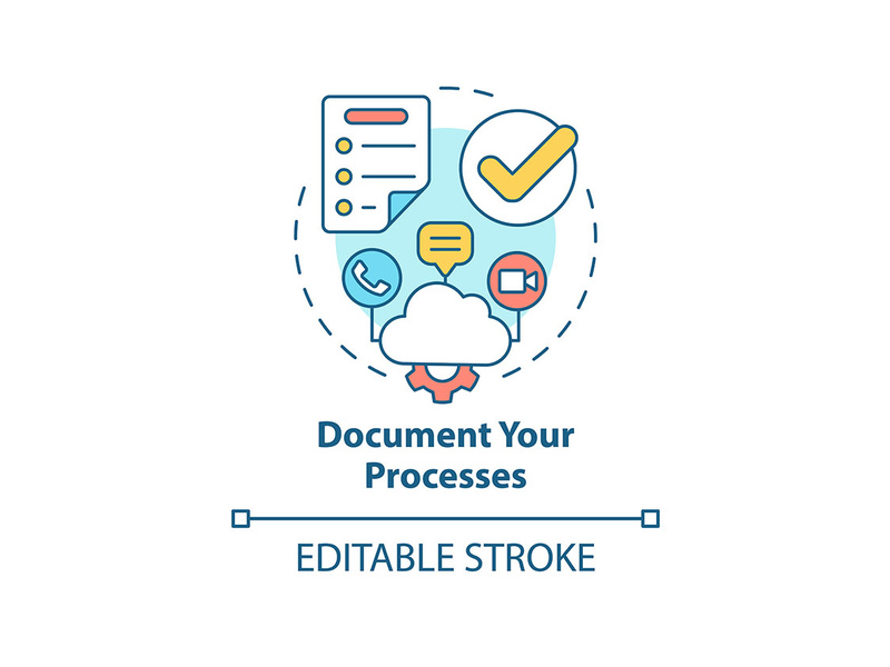 Document your processes concept icon by bsd studio ~ EpicPxls
