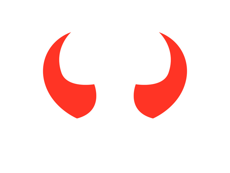 Devil horn red logo icon by Upgraphic ~ EpicPxls
