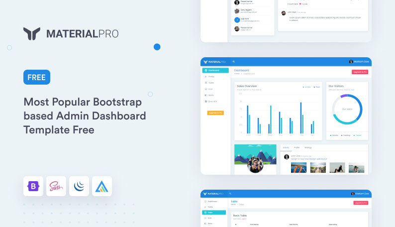 MaterialPro Free Bootstrap Admin Dashboard Template by ~ EpicPxls
