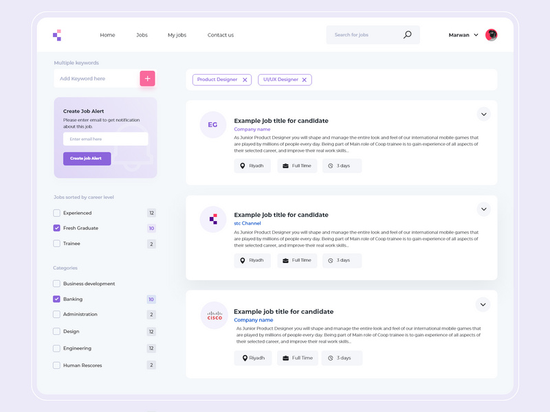Job Finder App by Marwansamiir ~ EpicPxls
