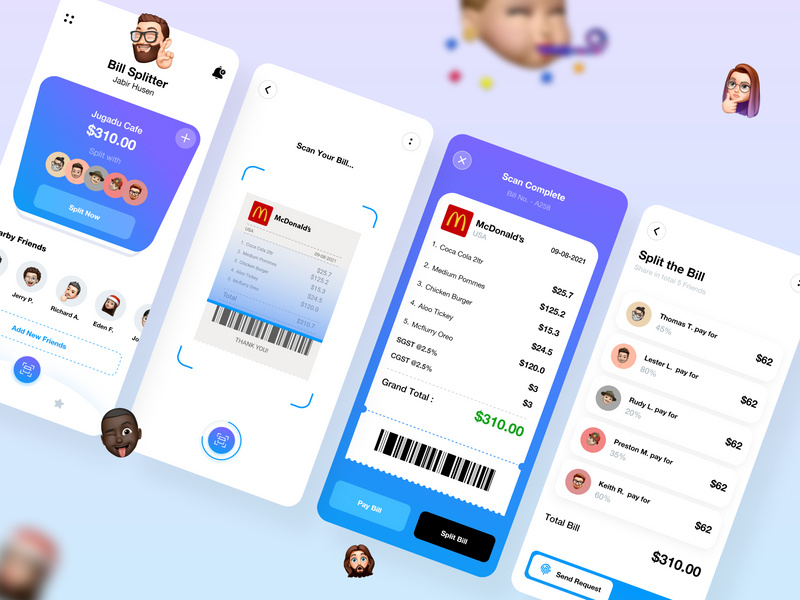 Bill Split Mobile App Design By Cmarix Infotech ~ Epicpxls 