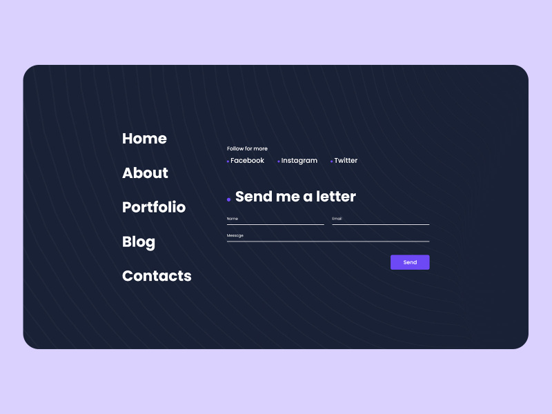 Dark Menu Web Concept by Scrillo Designers ~ EpicPxls