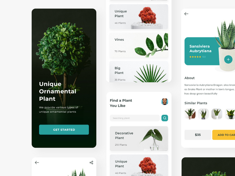 Uplants - Plant Store App UI Kit by Panen Creative ~ EpicPxls