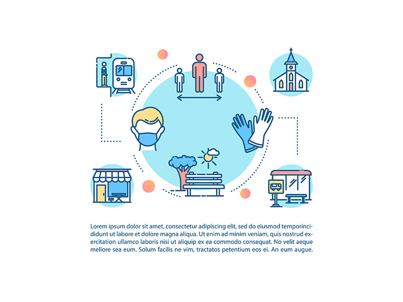 Public places safety concept icon with tex by bsd studio ~ EpicPxls