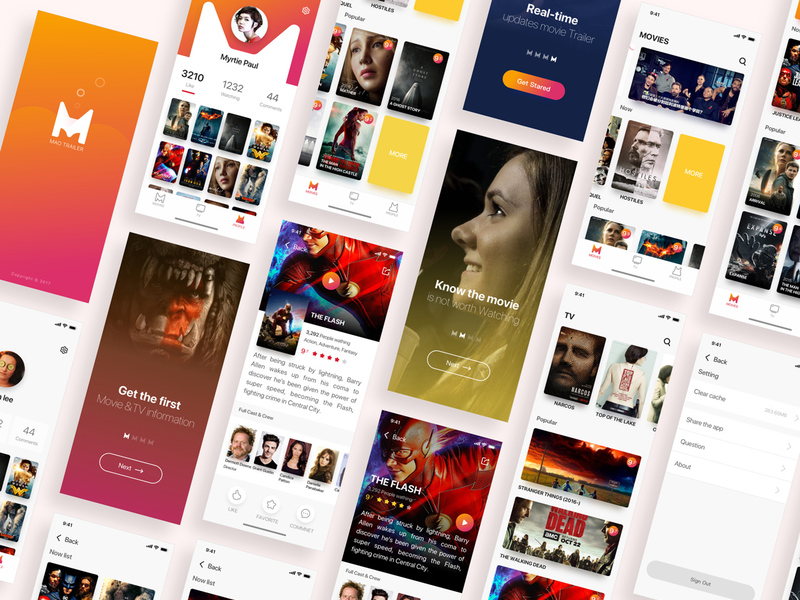 Movies app UI Kit by allen lee ~ EpicPxls