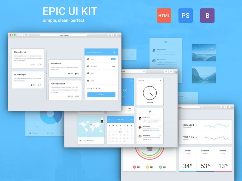 Epic UI Kit + Bootstrap Theme by EpicCoders ~ EpicPxls