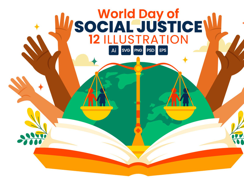 12 Day of Social Justice Illustration by denayuneep ~ EpicPxls
