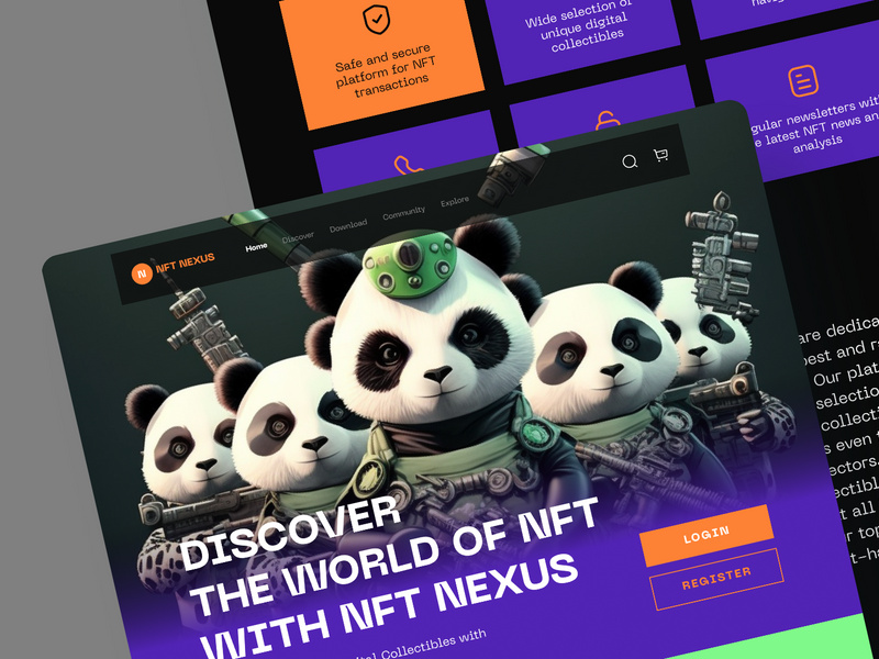 NFT Nexus - Digital Rare NFT Landing Page by Panen Creative ~ EpicPxls