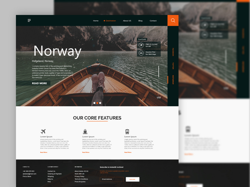 Travel Blog Website Template by Iammohin ~ EpicPxls