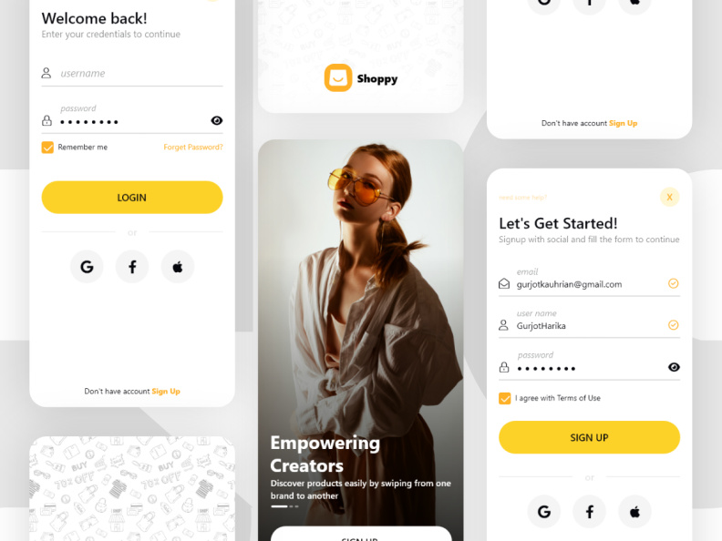 Shoppy App Ui Kit - 1 by Gurjot Singh ~ EpicPxls