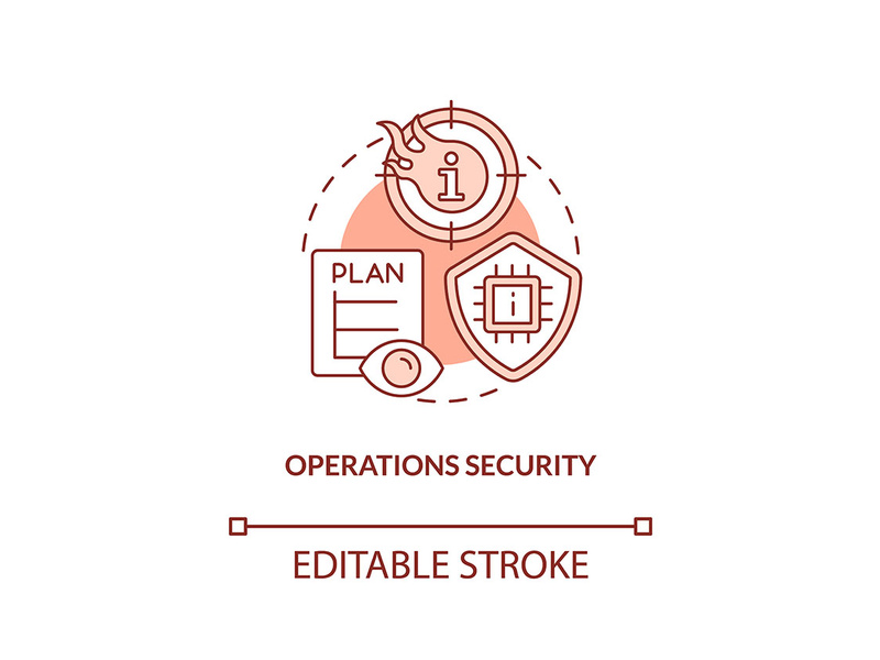 Operations security red concept icon by bsd studio ~ EpicPxls