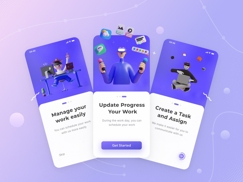App onboarding UI design by Designzcy ~ EpicPxls