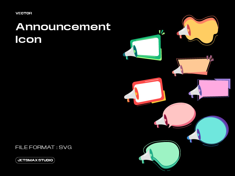 Announcement Icon SVG by Jetsmax Studio ~ EpicPxls