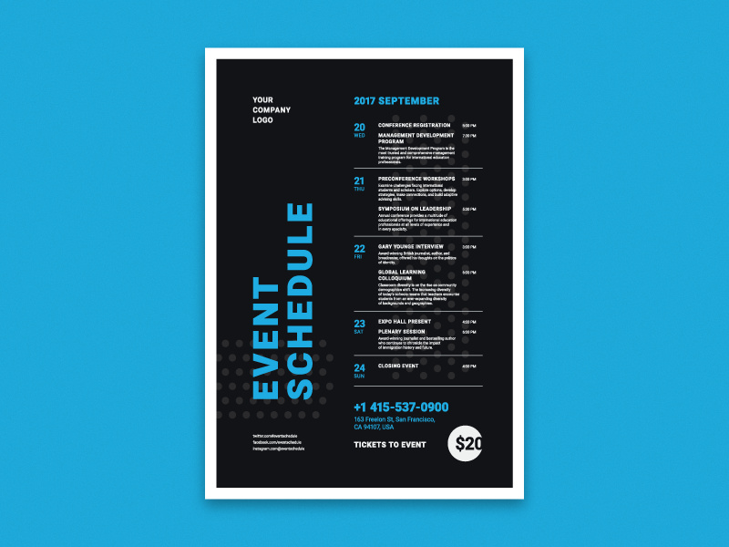 Schedule Event Poster Vol.3 by EDT ~ EpicPxls