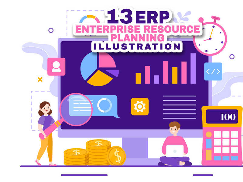 13 ERP Enterprise Resource Planning System Illustration by ~ EpicPxls