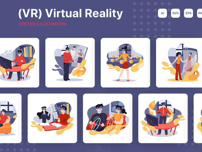 Virtual Reality Illustrations by Freeslab88 ~ EpicPxls