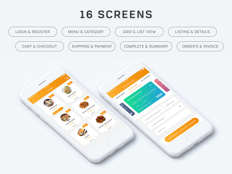 Food Mad App UI Kit by App Innovation ~ EpicPxls