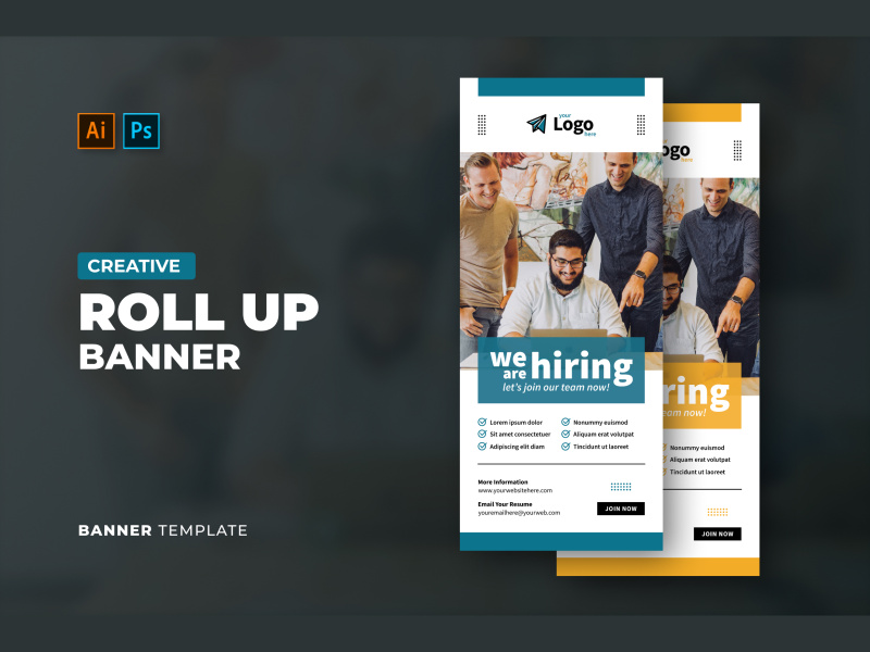 Hiring Job Roll Up Banners by Shakilazuleka ~ EpicPxls