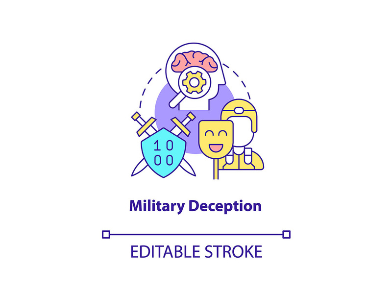 Military deception concept icon by bsd studio ~ EpicPxls