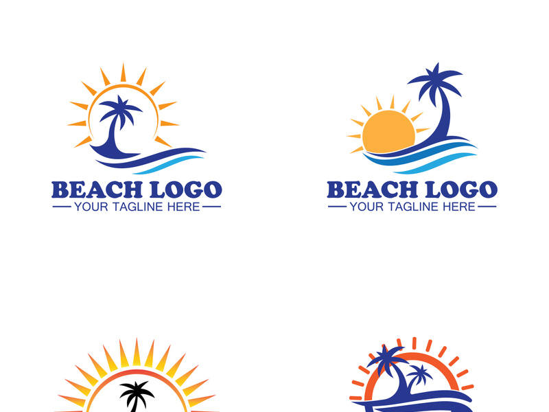 Beach logo design Vector template by Upgraphic ~ EpicPxls