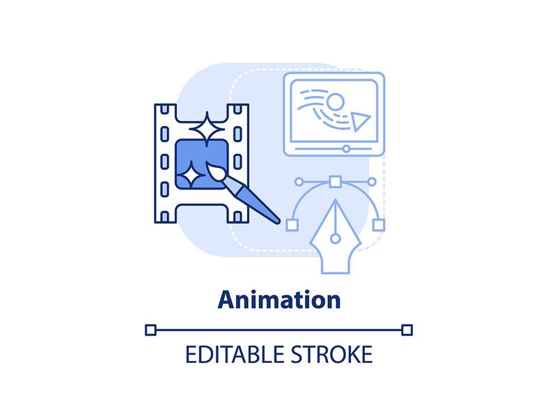 Animation light blue concept icon by bsd studio ~ EpicPxls