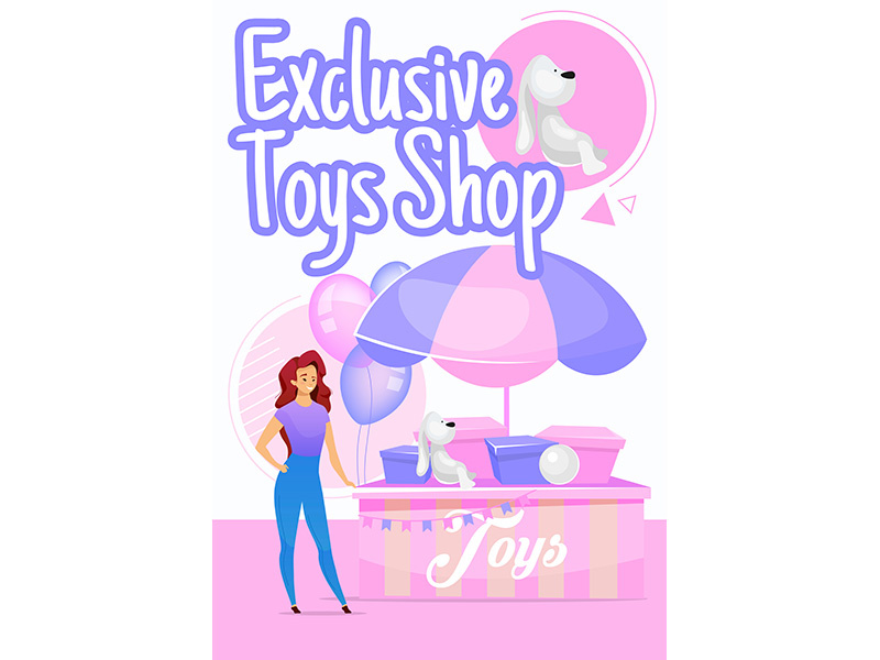 Exclusive toys shop poster vector template by The Img ~ EpicPxls