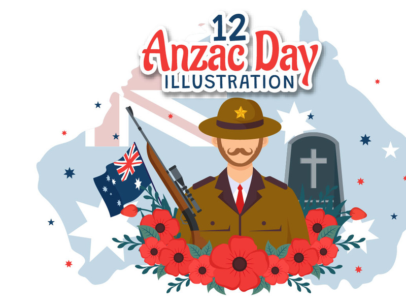 12 Anzac Day Illustration by denayuneep ~ EpicPxls