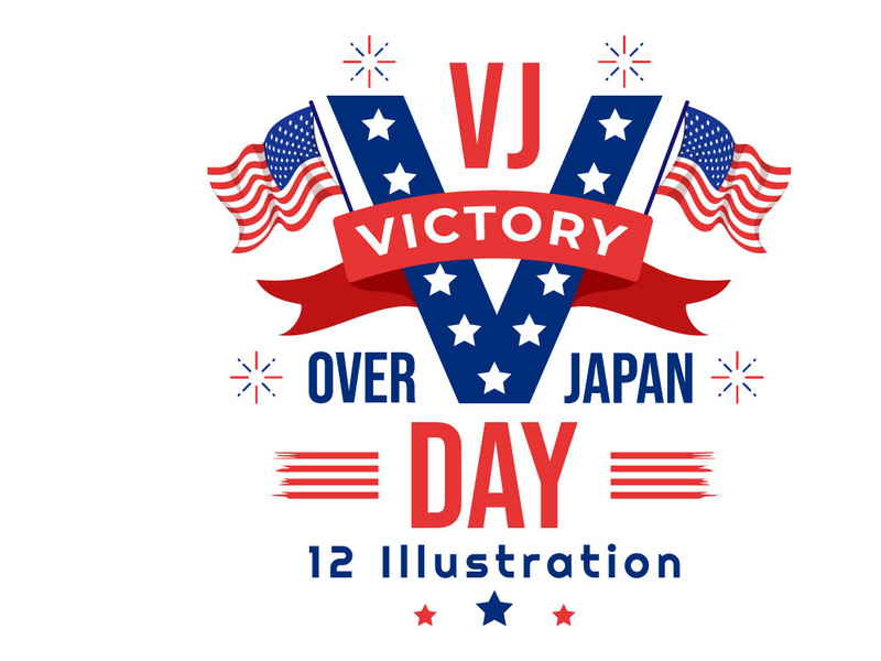 12 Victory Over Japan Day Illustration by denayuneep ~ EpicPxls