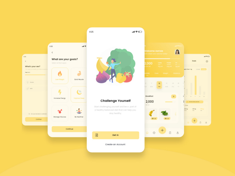 Calorie Counter App UI/UX by Khalid Saied ~ EpicPxls