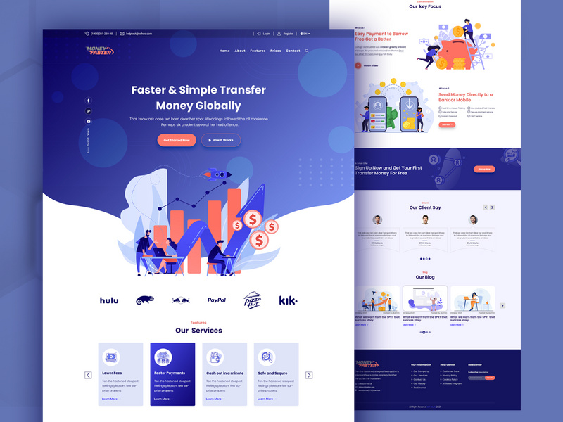 Web Template for Money Transfer by Muhibur Rahman ~ EpicPxls