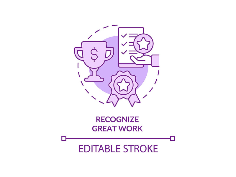 Recognize great work purple concept icon by bsd studio ~ EpicPxls