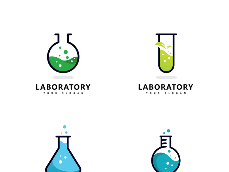 Lab logo science, Laboratory logo icon vector design by ~ EpicPxls