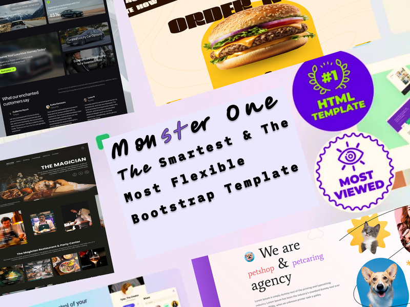 Multipurpose monsterOne v 1.0- #1 HTML Bootstrap Website ~ EpicPxls