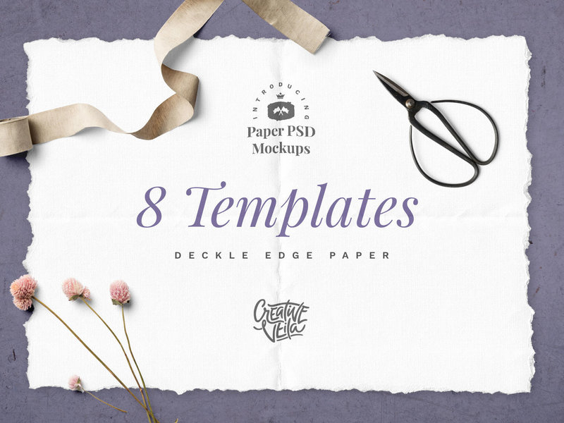 Free hand-made paper mockup set by Tatiana ~ EpicPxls