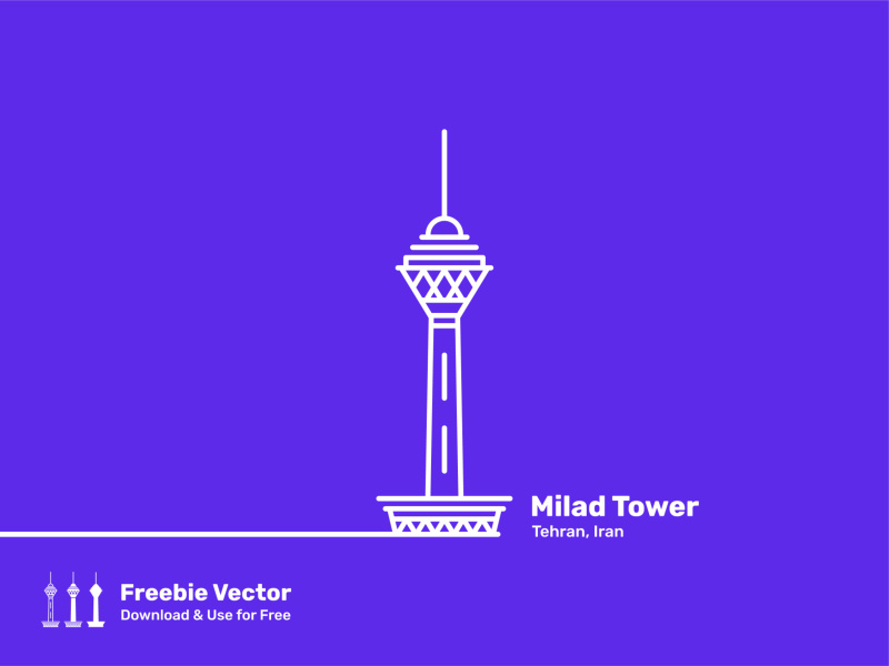 Freebie: Milad Tower Vector by Hesam Sanei ~ EpicPxls