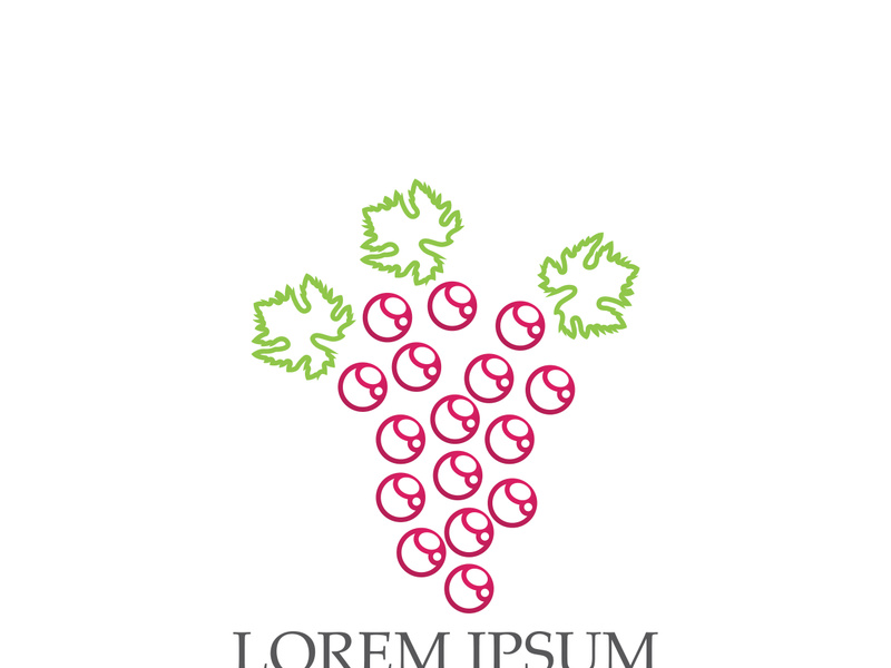 Grapes logo template vector icon illustration design by ~ EpicPxls