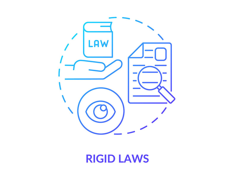 Rigid laws blue gradient concept icon by bsd studio ~ EpicPxls