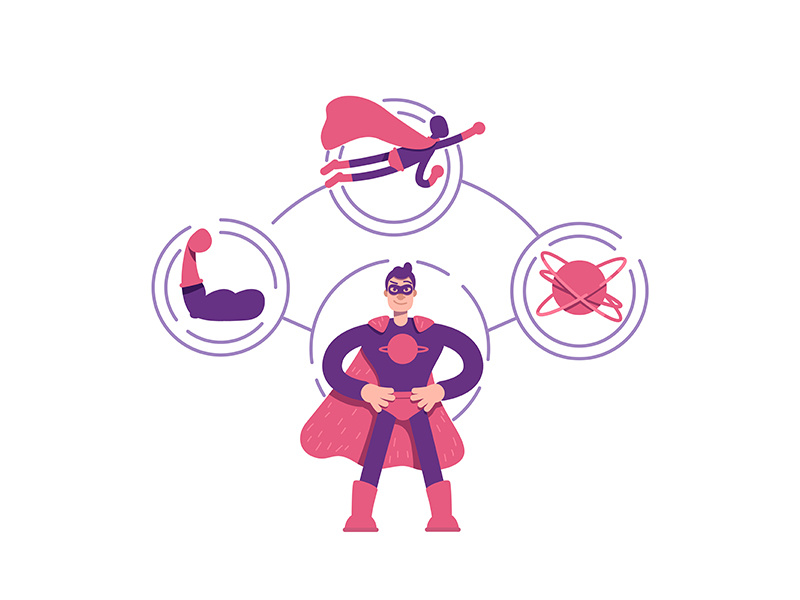 Hero archetype flat concept vector illustration by The Img ~ EpicPxls