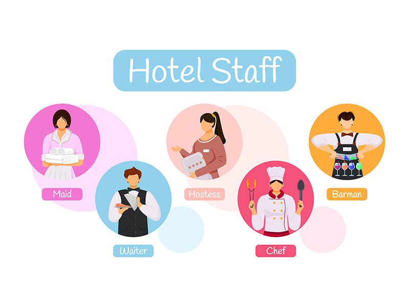 Hotel staff vector infographic template by The Img ~ EpicPxls