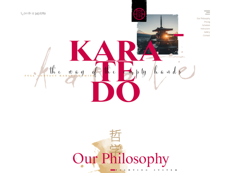 Karate Do One Page Layout PSD Template by Henrique Sadao ~ EpicPxls