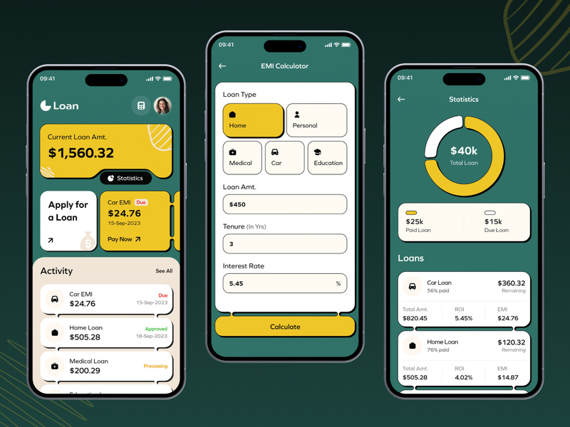 Online Loan Apps - Digital Fintech Mobile UI Design by ~ EpicPxls